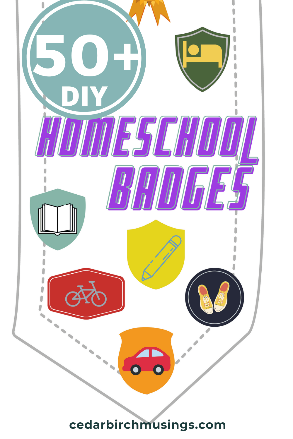 DIY Homeschool Badges for Merit - Cedarbirch Musings