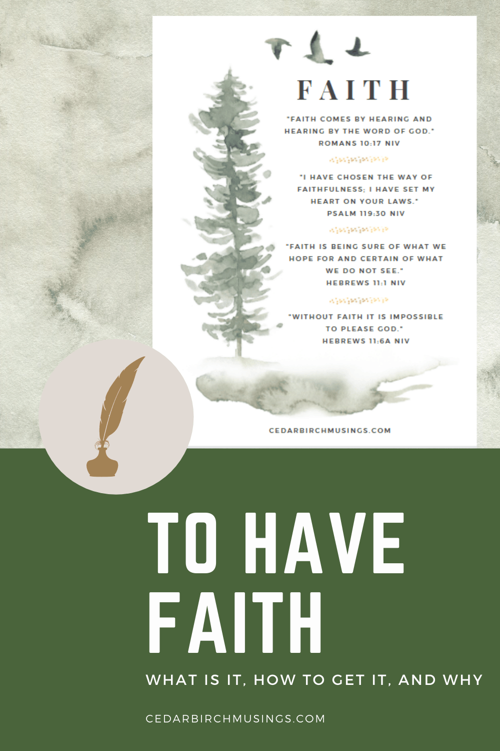 The Magic of the Meaning "To Have Faith" - Cedarbirch Musings
